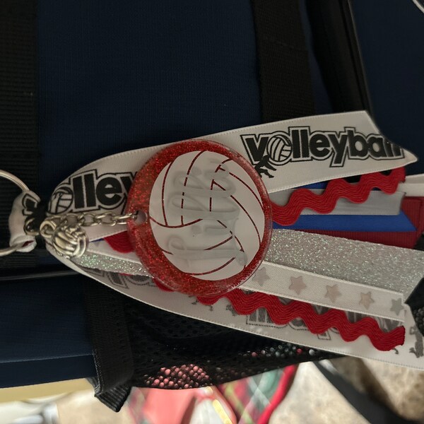 Custom Volleyball Bag Tag With or Without Ribbon. - Etsy