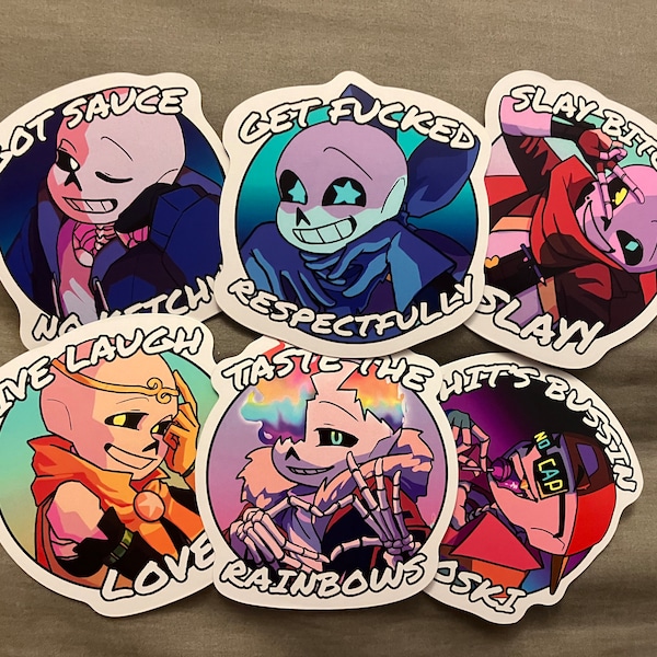 Undertale Multiverse-star Sanses Squad Meme Stickers - Die Cut Sticker ...
