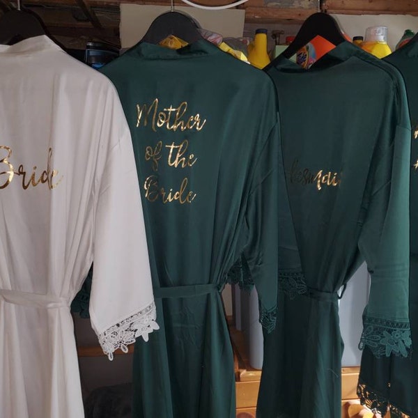 Bridesmaid Robes Set of 4,5,6,7,8,9,10,11,12,13,14,15, Bridesmaid Gift ...