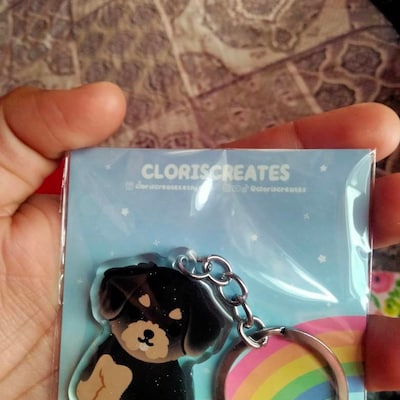 Yorkipoo Yorkie Poodle Mixed Dog Breed Acrylic Keychain Cartoon Kawaii ...