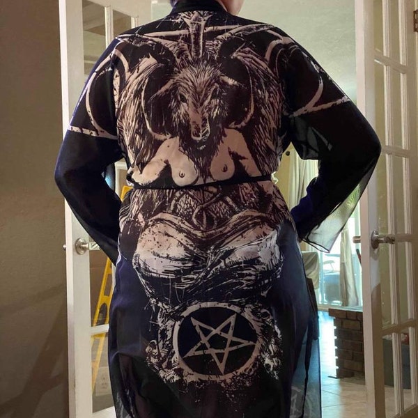 Baphomet Kimono, Baphomet, Satan, Devil, Satanic Temple, Baphomet Robe ...