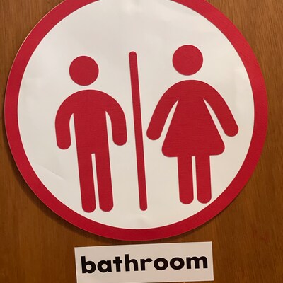 Target Party Restroom Sign /target Birthday Party/target Store Party ...