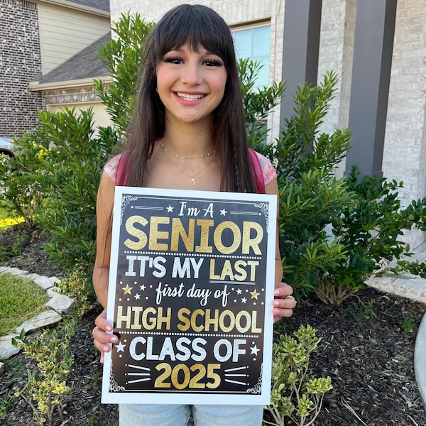 First Day of High School Sign First Day of 9th Grade Sign First Day of ...