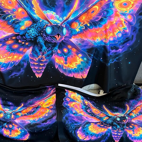 Tantric Dancing Woman, UV Tapestry, Blacklight Reactive Wall Hanging ...