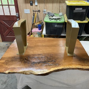 Golden Table Legs, Steel Table Legs set of 2, Dining Table, Desk Legs ...