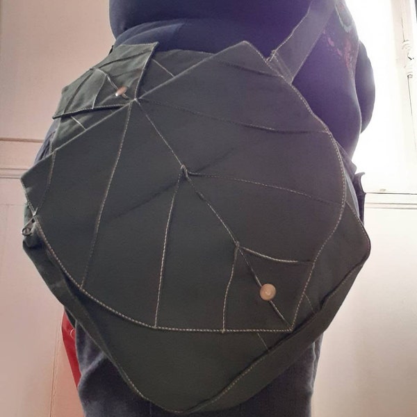 Leaf Backpack Book Messenger Bag ~ Renaissance Fair Crossbody Purse ...