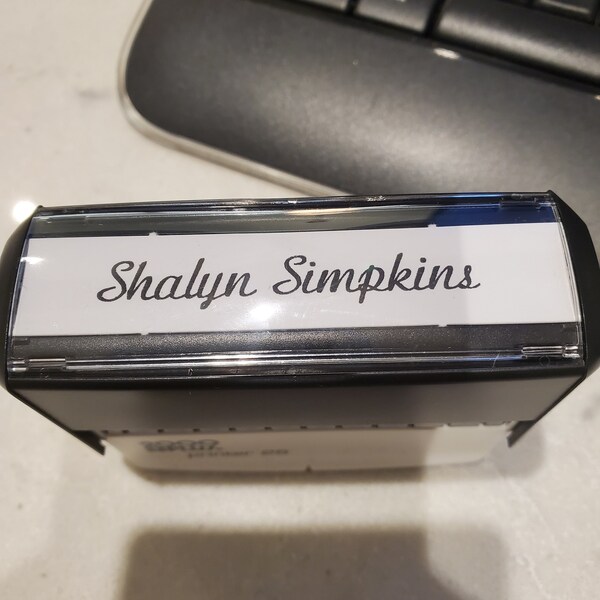 Custom Name Stamp, Signature Stamp, Self Inking Name Stamp, Calligraphy ...