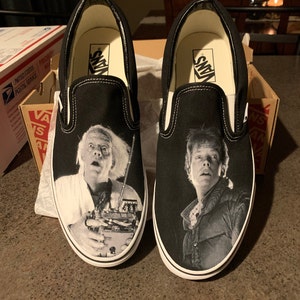 Custom Point Break Inspired Black Slip on Vans keanu Reeves / | Etsy