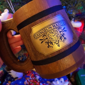 Dungeon Master Mug Dungeons and Dragons Gift D&D Engraved Stein Dice 20 ...