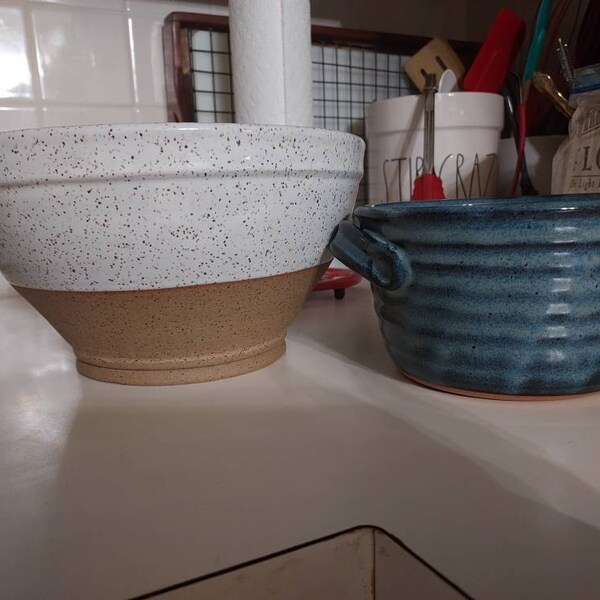 Bread Baker Pottery Bread Baking Pot in Blue Glaze 12 Recipes Included ...