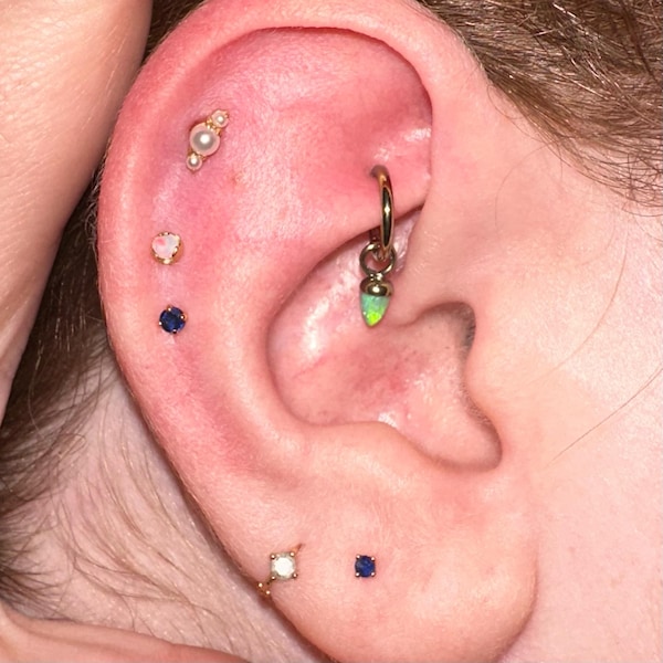 Implant Titanium Push in Threadless Nose Set ,L Bend Nose Stud ...