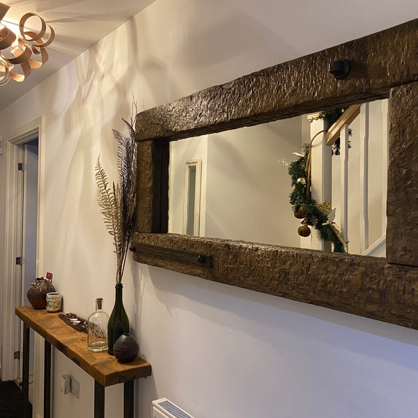 Large Reclaimed Oak Wooden Beam Coat Rack - Etsy