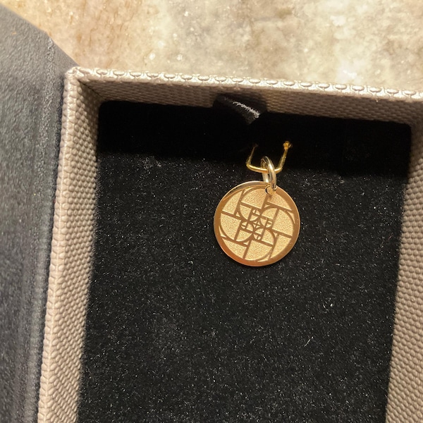 Dainty 14k Solid Gold Jerusalem Cross Necklace, Personalized Cross Coin ...