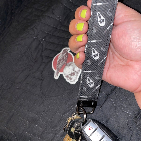 Alt/goth Keychain Wristlet Key Fob Horror Lanyard for Keys Car ...