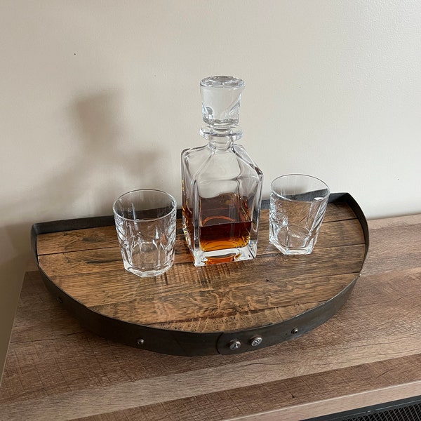 Bourbon Barrel Tray - Etsy