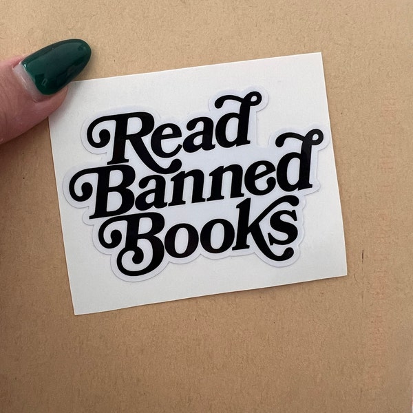 Read Banned Books Sticker / Banned Books Sticker / Reading Sticker ...