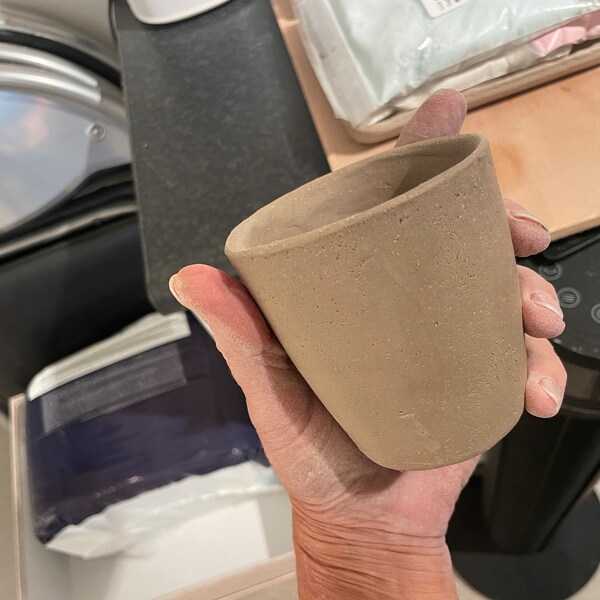 Handleless Mug Mold in Cylindrical Shape With Glaze Rim, Ceramic Slip ...