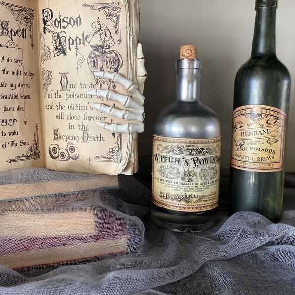 Halloween Potion Label Assortment, Digital Download, Vintage Style ...