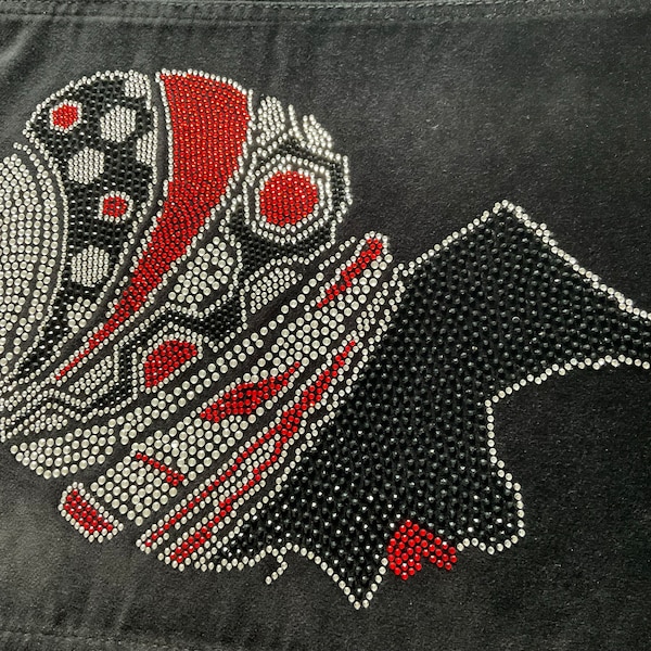 Shark Heat Press Hot Fix Iron on Rhinestone Motif , Rhinestone Shark ...