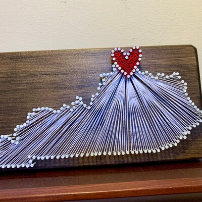 Any State Any City String Art, State String Art, State With Heart, Home ...