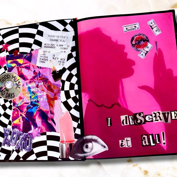 Collage Junk Journal Kit, Beginner Journaling Kit, Y2k Journal Stickers ...