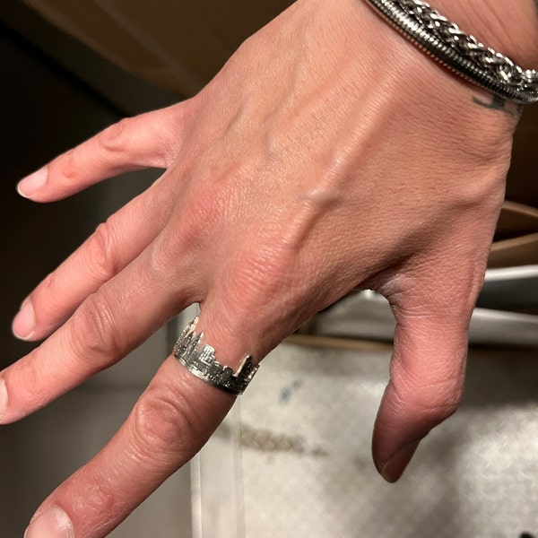 Custom City Ring • Cityscape Ring • Travel Ring • Skyline Ring ...