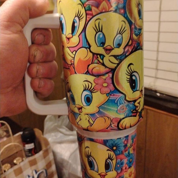 Rhinestone Heart 40oz Tumbler - Stainless Steel W/handle, Bling Dimond ...