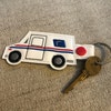 Mail Truck Keychain, Mail Key Keychain, Mail Truck Bag Tag, Mail Truck ...