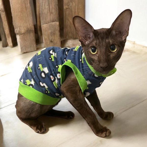 Sizes COMIC Cat Clothes for a Sphynx Cat, Sphynx Cat Clothes, Pet ...