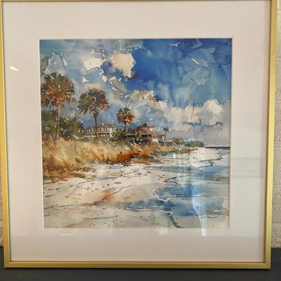 Key West Art Streetscape Painting, Florida Keys Wall Art, Florida Art ...