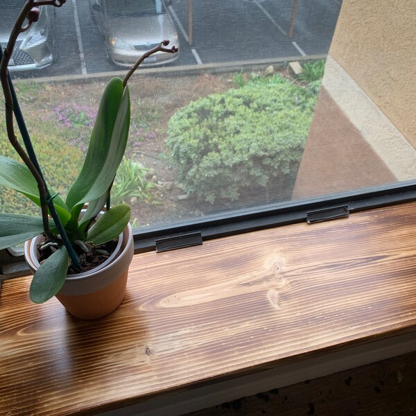 Window Sill Shelf, Wooden Shelf for Plants, Floating Shelf, Farmhouse ...