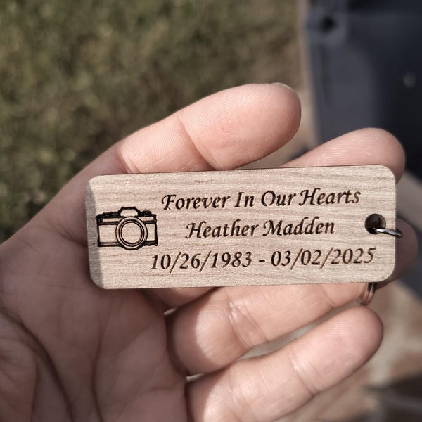 Bulk Funeral Favors Personalized Forever in Our Hearts Keychain ...