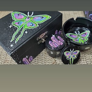 Black Light Glow Trippy Alien Stash Box / Small Rolling Makeup | Etsy