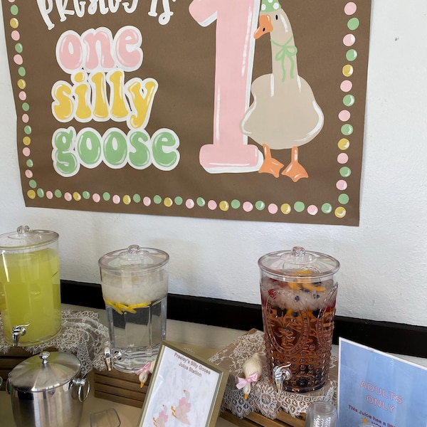 Hand Painted Silly Goose Banner, Hand Painted Party Banner, Hand ...