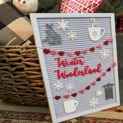 Cursive Script Winter Wonderland Cursive Letterboard Words - Etsy