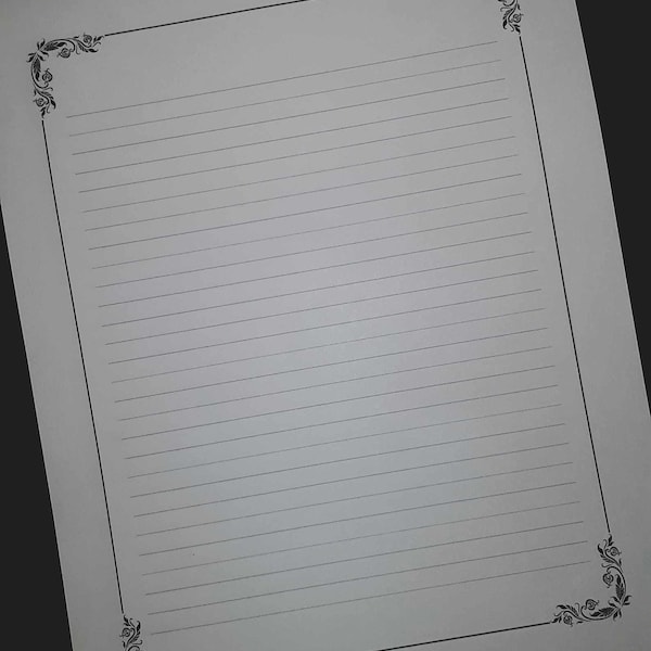 Minimalist Printable Stationery, Simple Writing Paper, Journal Page ...