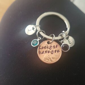 Husband and Wife Wedding Day Personalized Lucky Penny Key | Etsy
