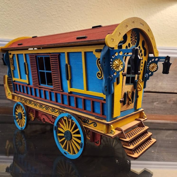Dollhouse Laser Cut Files Svg Glowforge Laser Gypsy Wagon Dxf Files for ...