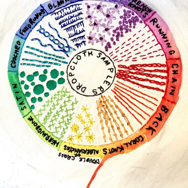 Color Wheel Embroidery Sampler by Dropcloth - Etsy