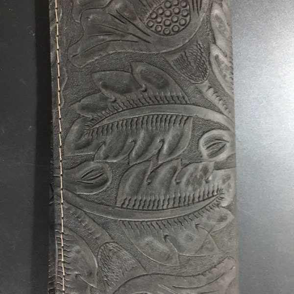 Western Genuine Leather Checkbook Cover - Etsy
