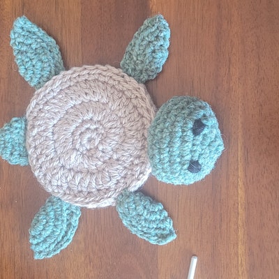 Crochet Turtle Coaster PDF PATTERN - Etsy
