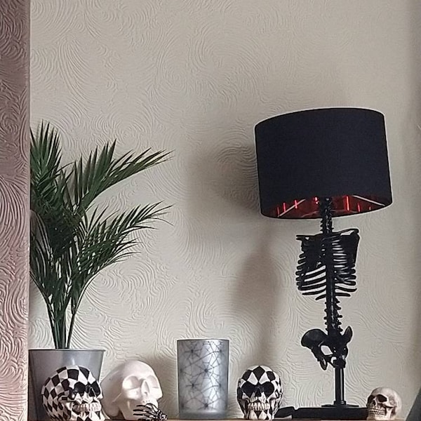 The Skeleton Table Lamp by the Blackened Teeth | Ribcage Lamp | Gothic ...