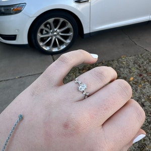 Dainty Diamond Engagement Ring Wedding Ring Couple Rings Delicate Ring ...