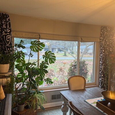 Afrocentric Living Room Drapes, African Ethnic Window Covering ...