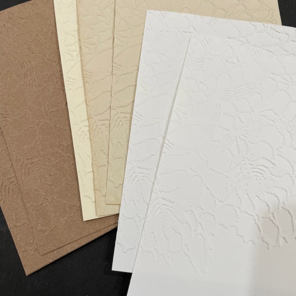 Embossed Cardstock Sheets With Lace Design. - Etsy
