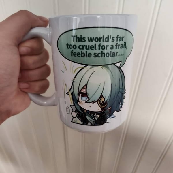 Anaxa HSR Meme Mug, Anaxagoras Funny Frail, Feeble Scholar Emoji ...