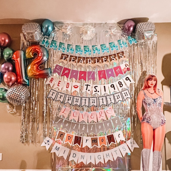 Instant Download- 10 Taylor Swift Banners- 10 Taylor Swift Birthday ...