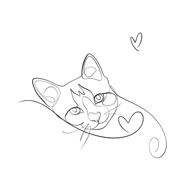 3 Pets/characters One Line Portrait Commission, Dog One Line Portrait ...