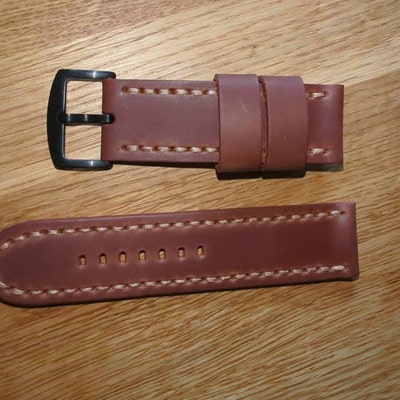 Handmade Leather Men's Watch Strap 16mm 18mm 20mm 21mm - Etsy