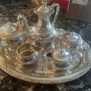 4pc Silver Plated Tea Set Made by 1881 Rogers From Canada, Melon ...